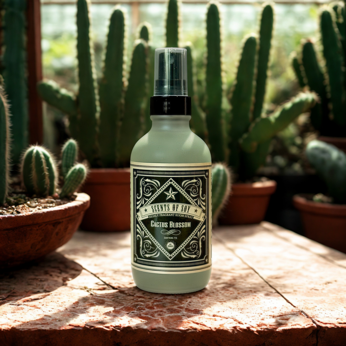 Cactus Blossom Rustic Room Spray – Scents of Soy Candle Co.