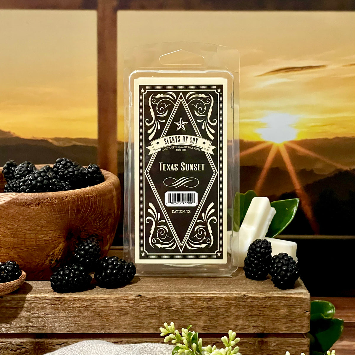Texas Sunset Rustic Wax Melt – Scents of Soy Candle Co.