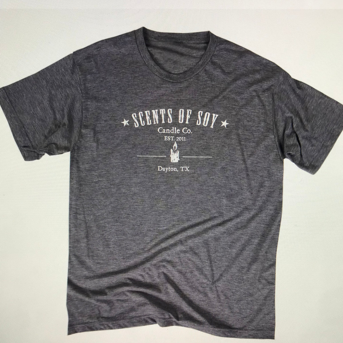 Super Soft Logo Tee Heather Charcoal – Scents of Soy Candle Co.